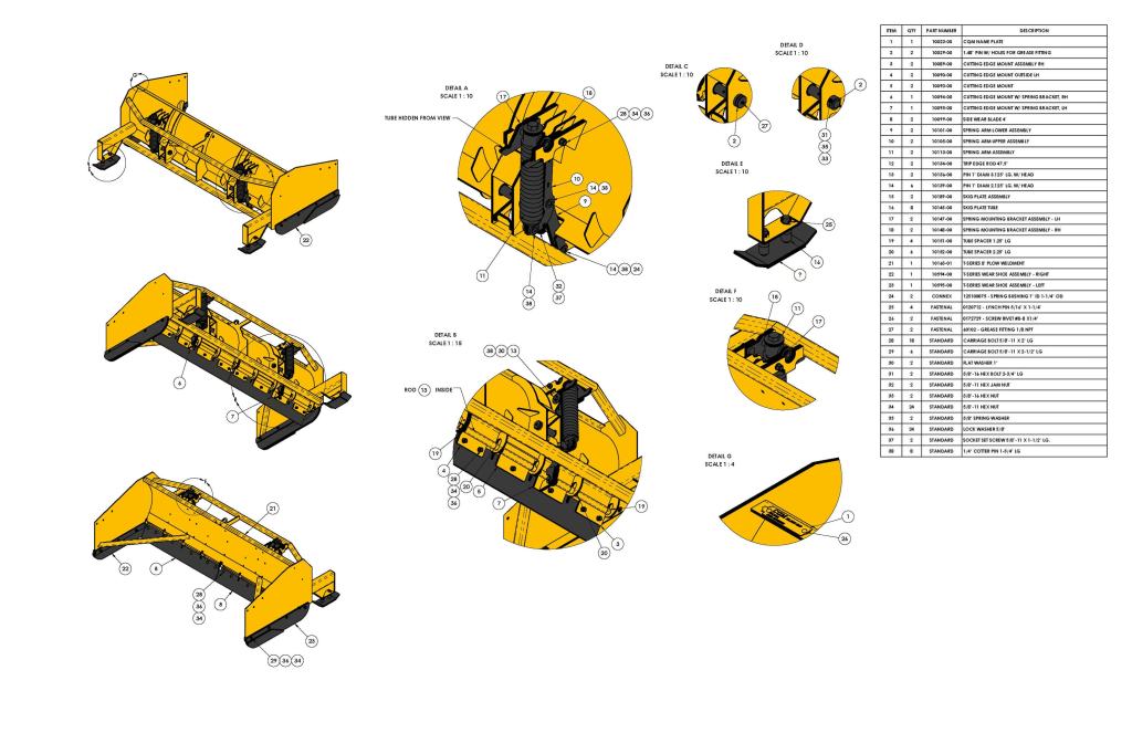 1000T – 10′ TRIP EDGE PLOW FULL ASSEMBLY (10153-02) – Custom Quality ...