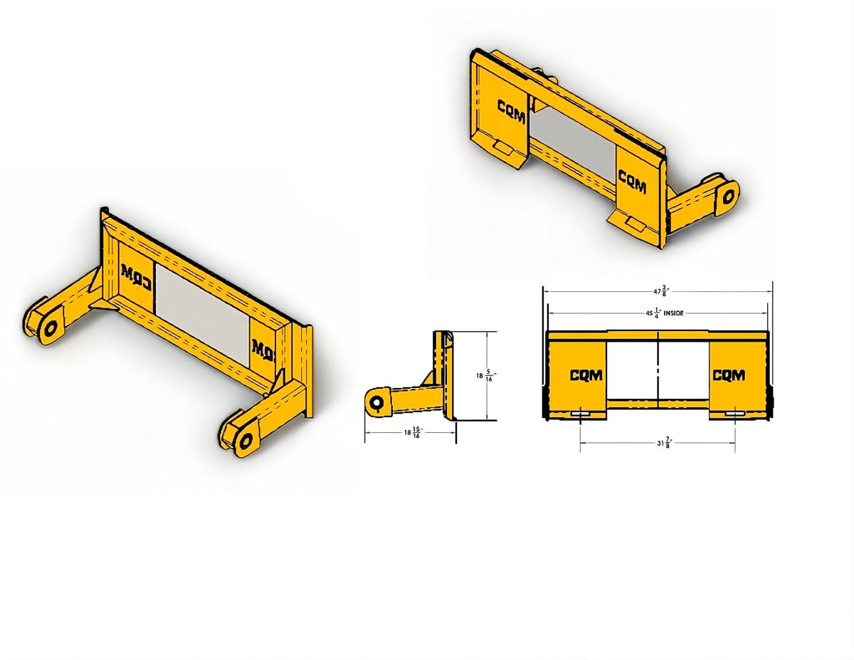 QUICK ATTACHMENT – Model 700 and up SKID STEER 154.4 lbs (Part number ...
