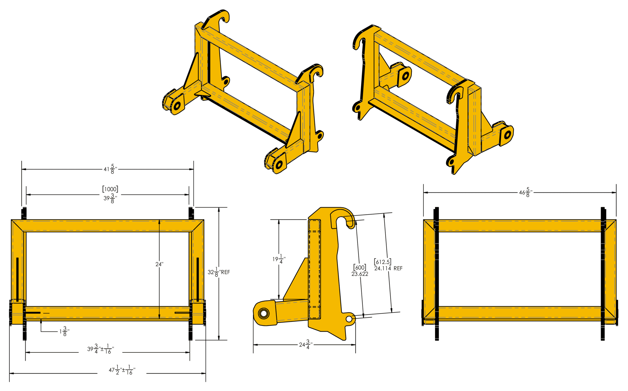 JCB Q-FIT QUICK ATTACHMENT 252.3 lbs (Part number -10606-00) – Custom ...